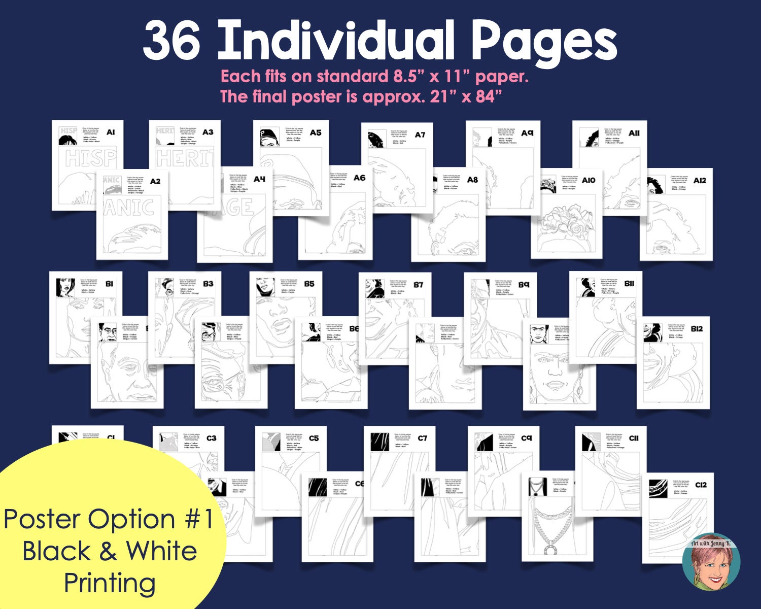 Printable Famous Faces of Hispanic History Collaborative Poster ...