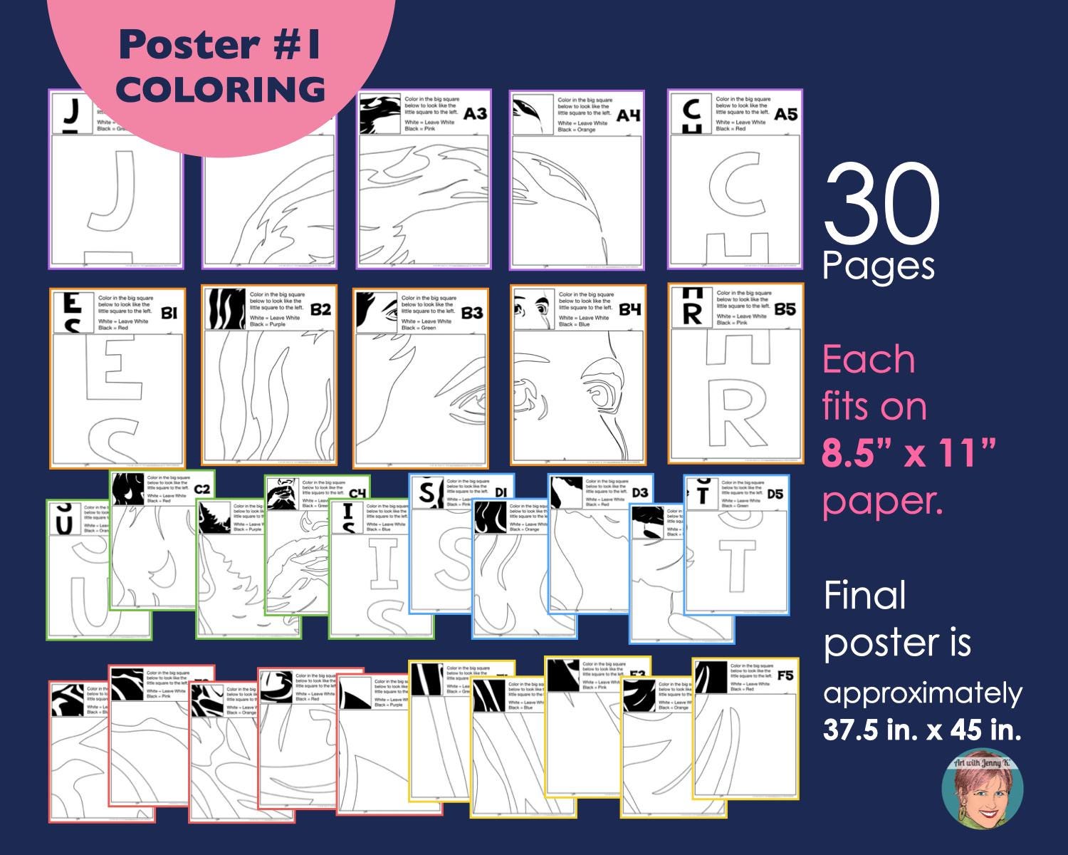 Printable Jesus Christ Collaborative Coloring Poster | Great as a ...