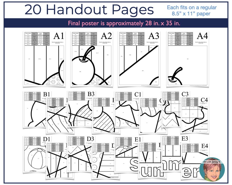 Printable Addition Review Collaborative Poster | Art Integration ...