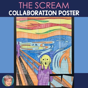 Printable "the Scream" by Edvard Munch Collaborative Poster | Easy Art ...