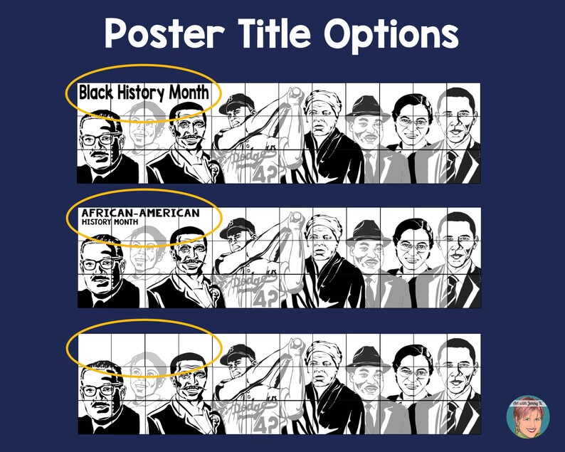 Printable Famous Faces of African American History Collaborative Poster ...
