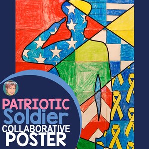 Printable Patriotic Soldier Classroom Collaborative Poster Great ...
