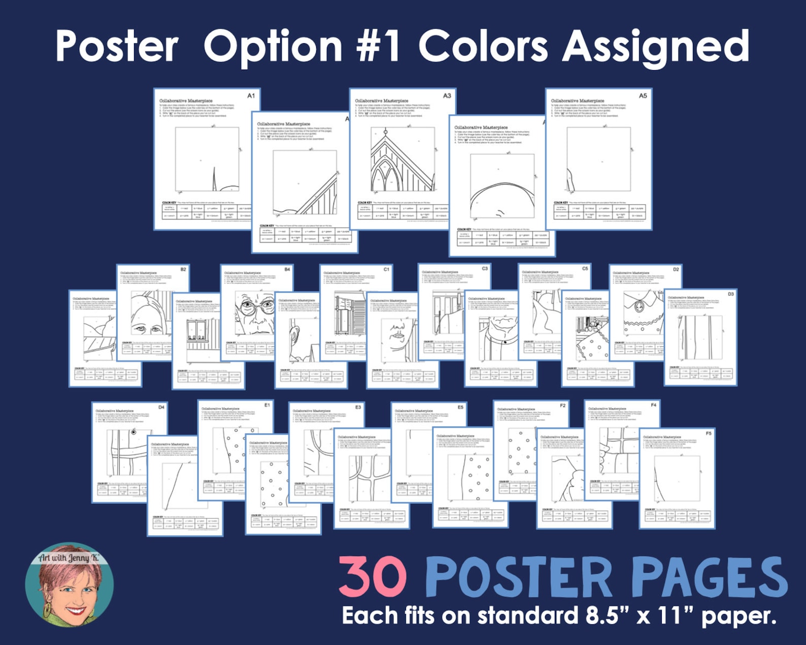 Printable "american Gothic" by Grant Wood Collaboration Poster | Easy ...