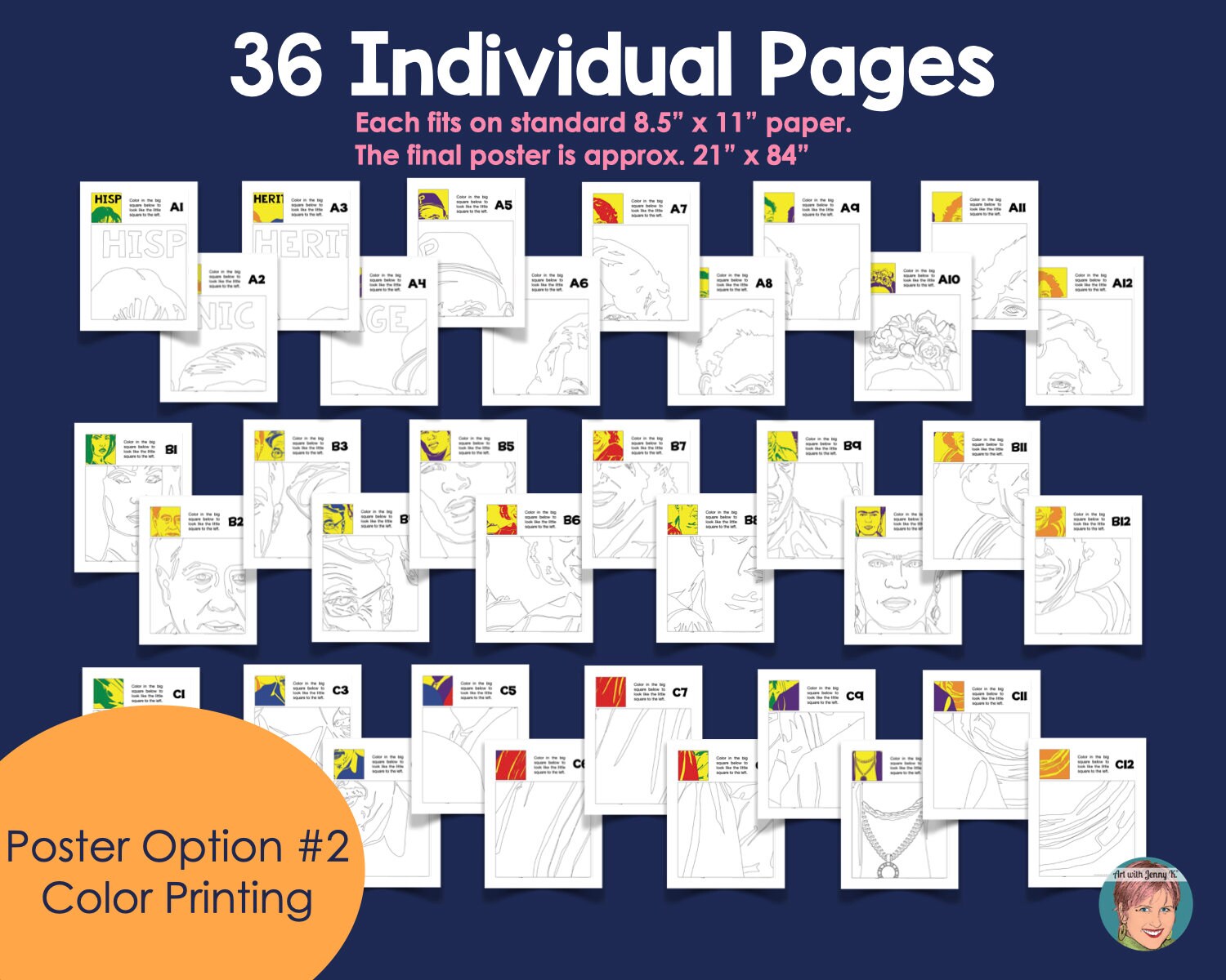 Printable Famous Faces of Hispanic History Collaborative Poster ...