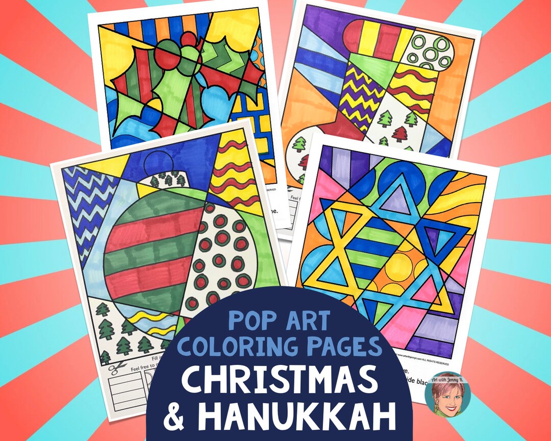 Holiday Timesaver!! NO PREP Printable "pop Art" Christmas and Hanukkah ...