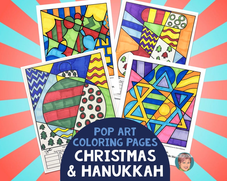 Holiday Timesaver!! NO PREP Printable "pop Art" Christmas and Hanukkah ...