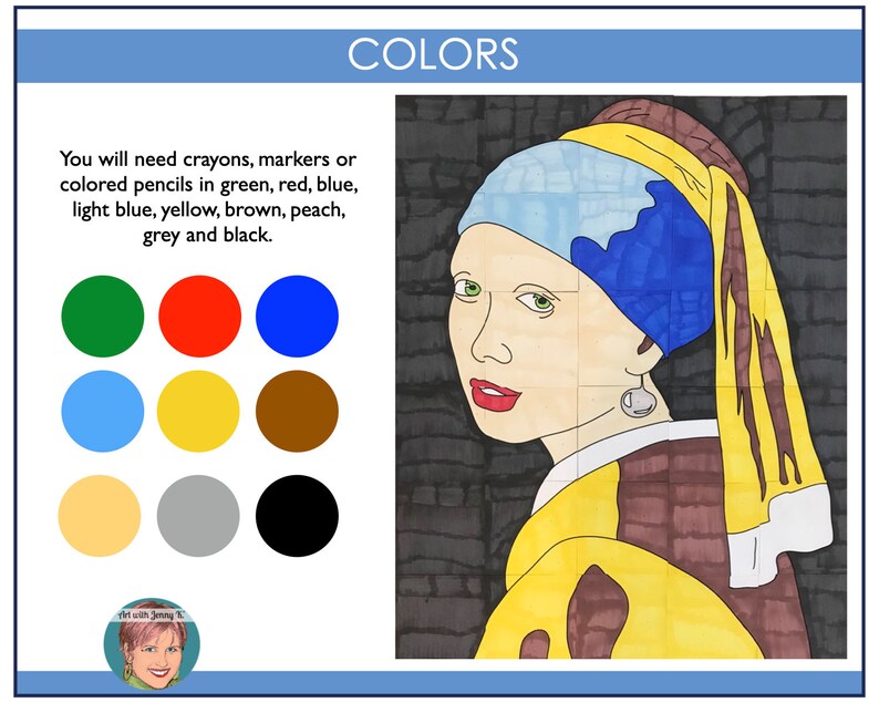 Printable girl With a Pearl Earring by Vermeer Collaboration ...