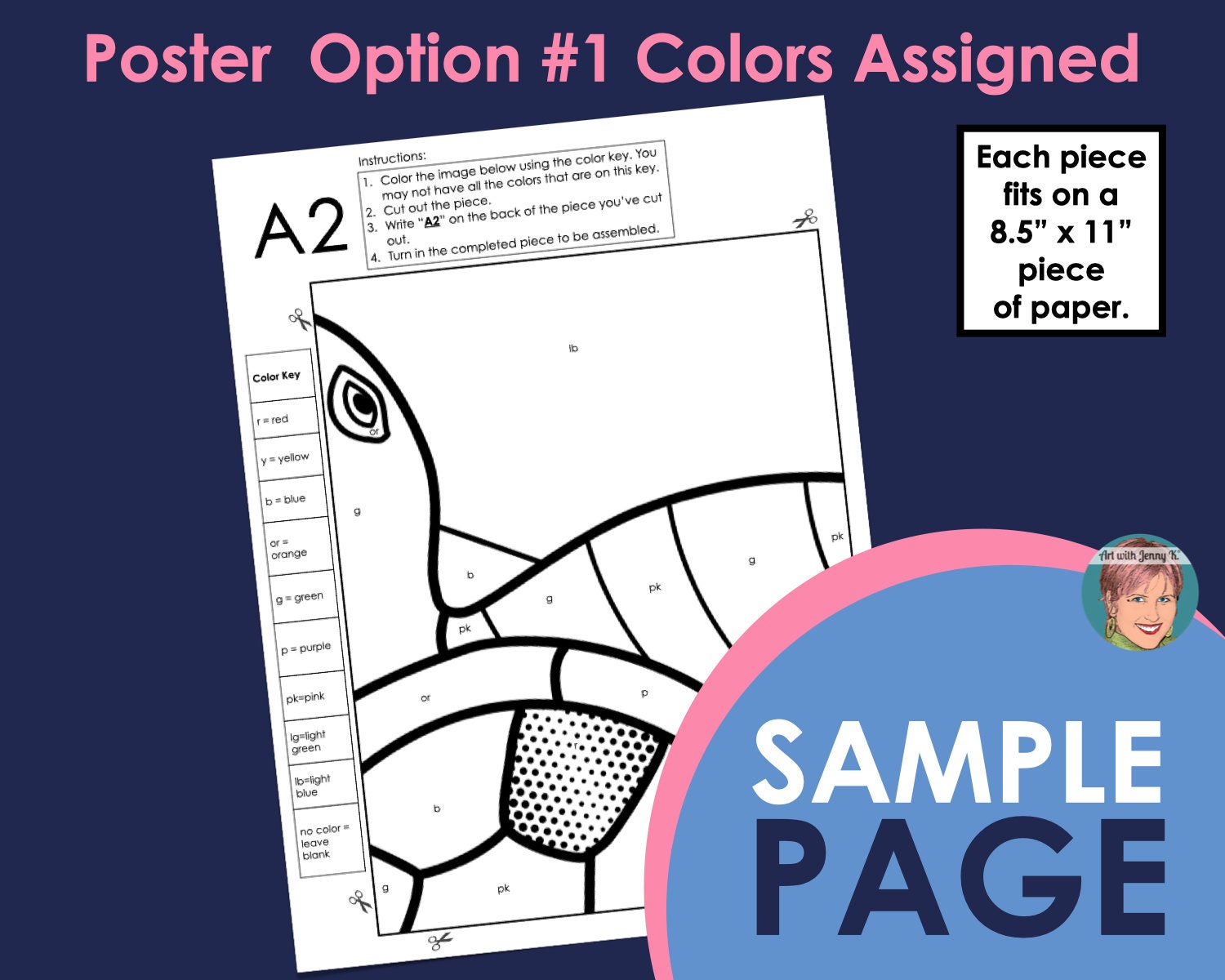 Printable Pop Art Sea Turtles Collaborative Poster | Fun Ocean Animals ...