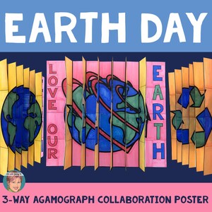 3D Earth Day Agamograph Collaboration Poster Printable A Unique Earth ...