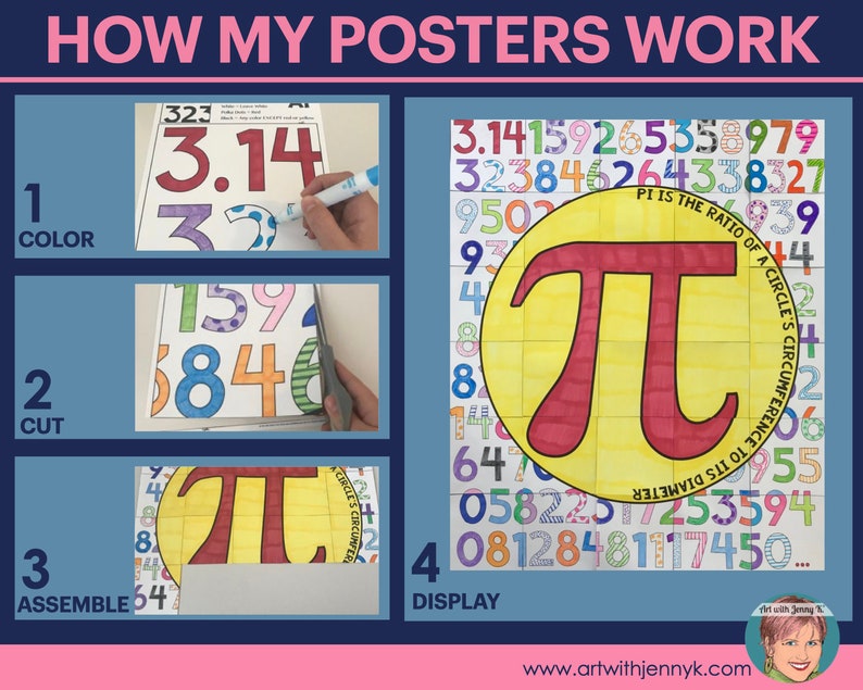 Printable Classroom Collaboration Poster for Pi Day | Fun Pi Day ...