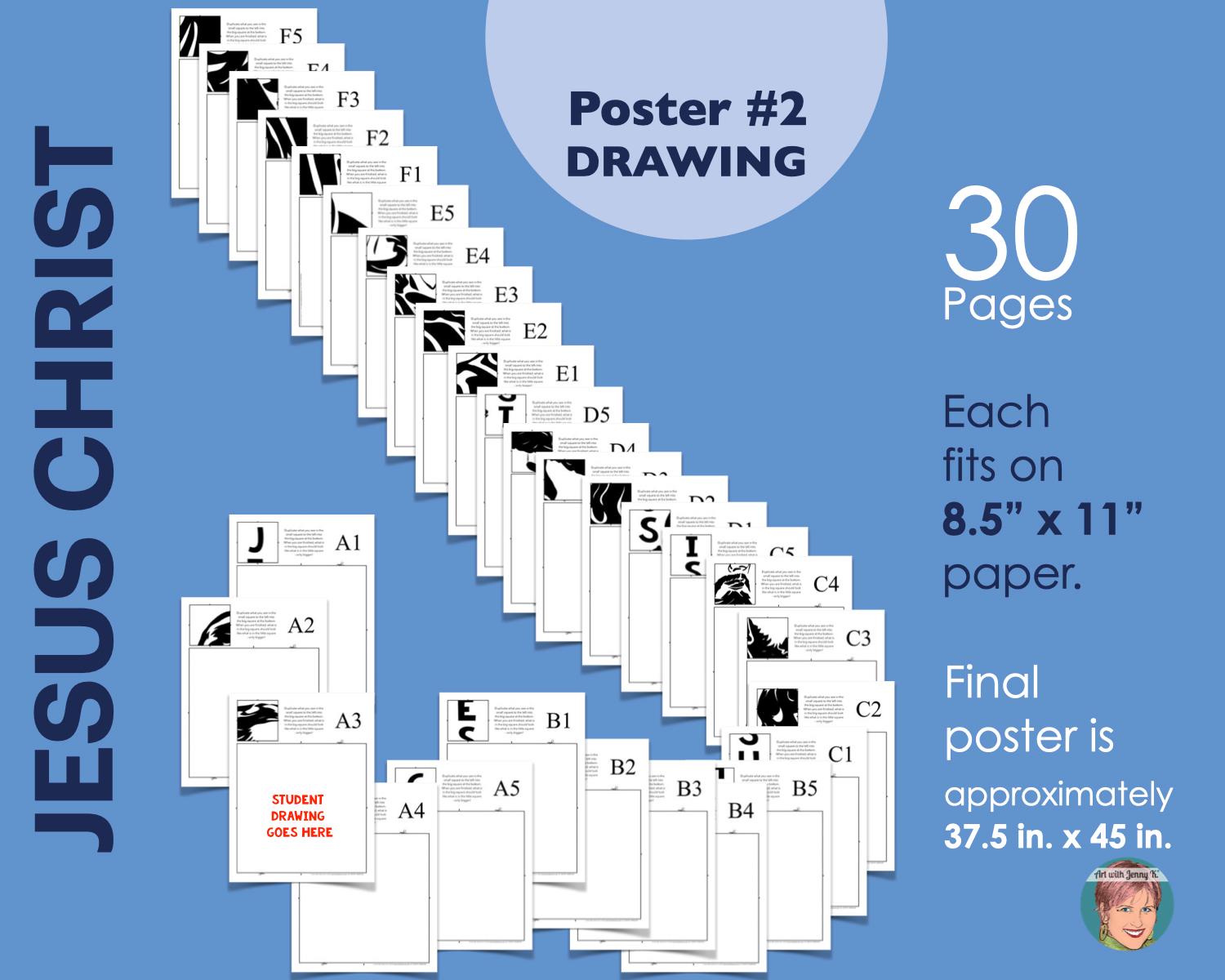 Printable Jesus Christ Collaborative Coloring Poster | Great Sunday ...