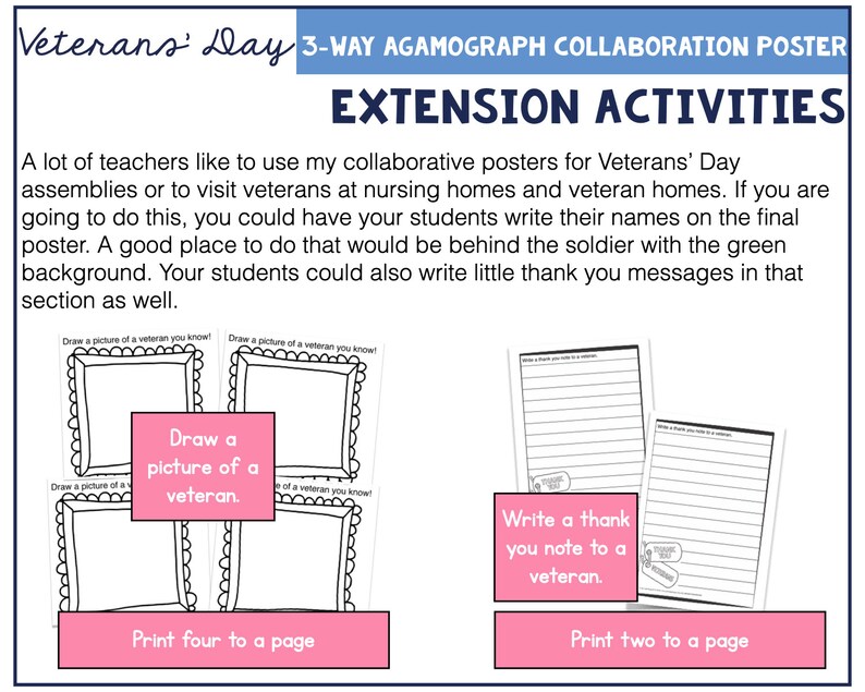 Printable Veteran's Day Craft Activity for Kids | "thank You, Veterans ...