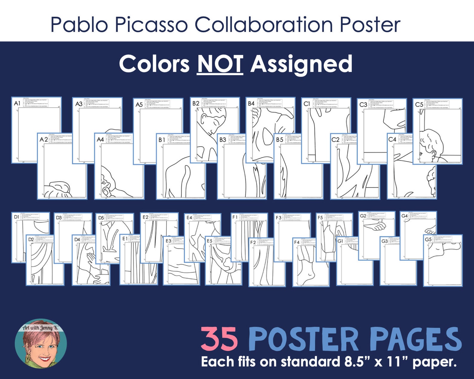 Printable "the Tragedy" by Pablo Picasso Collaborative Poster Project ...