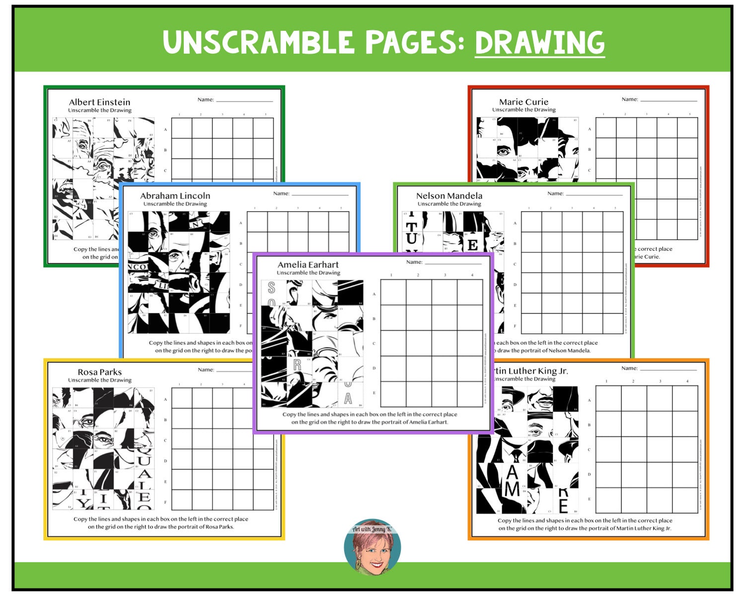 Unscramble the Famous Faces of Growth Mindset [volume 1] Printable ...