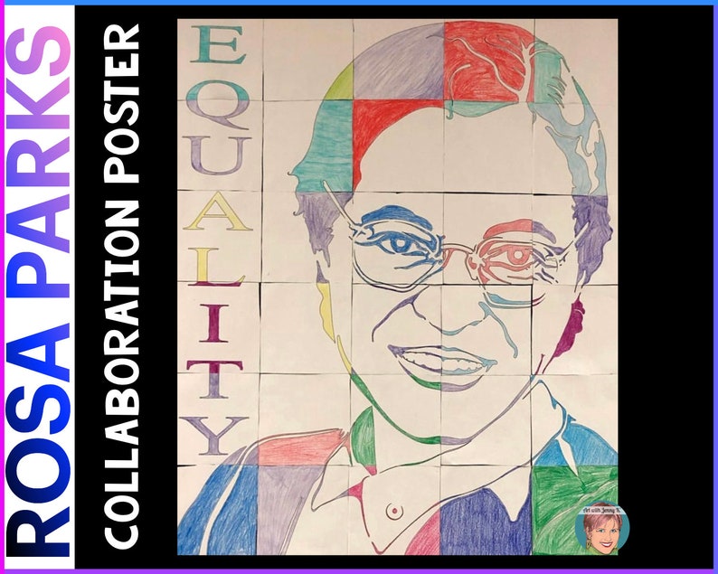 Printable Rosa Parks Collaboration Coloring Poster | A Unique and ...