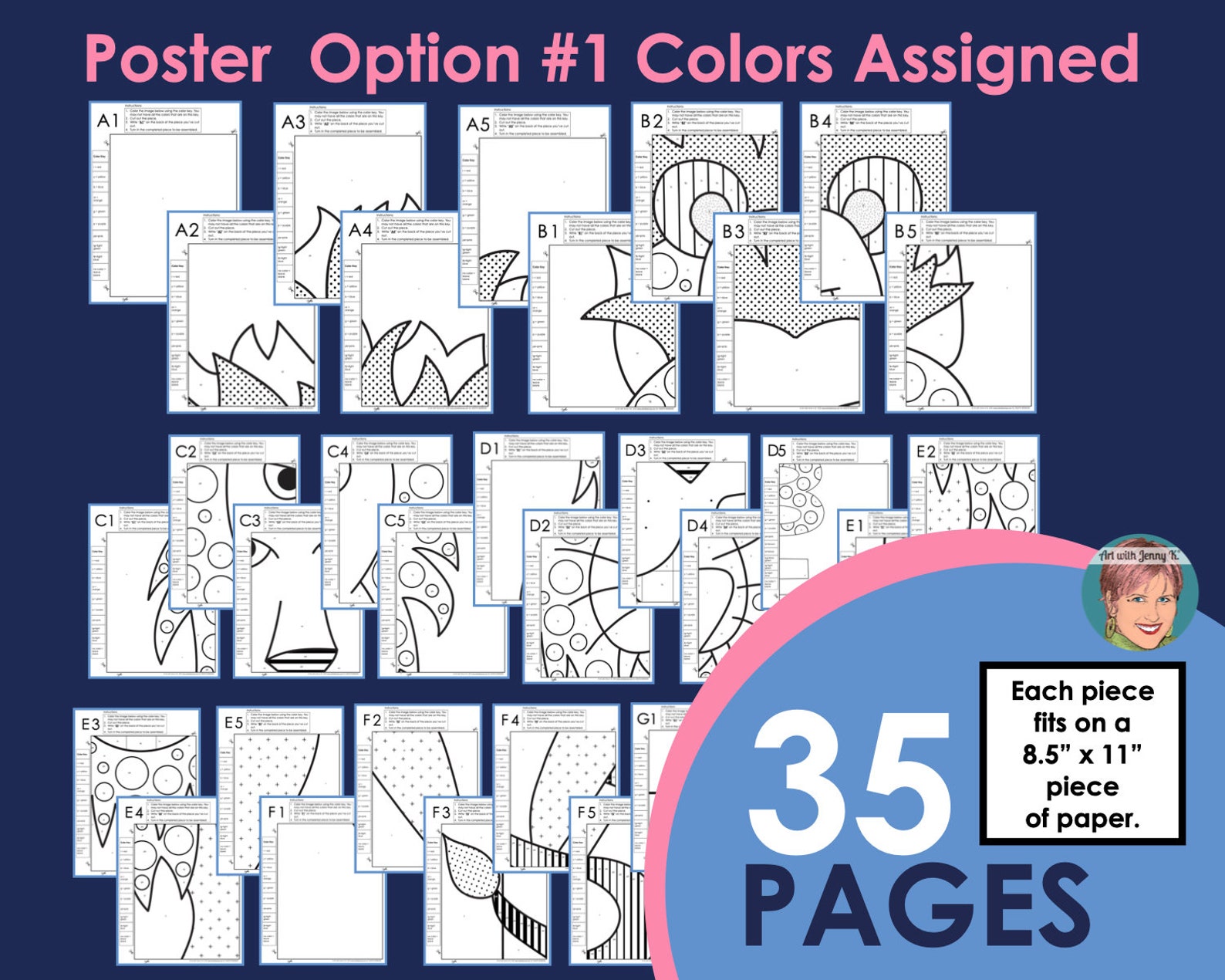 Printable Pop Art Lion Collaborative Poster | Fun Zoo Animals Activity ...