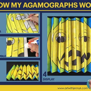 Emoji Agamograph Printables + Writing Prompts | Fun Back to School Art ...