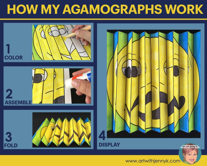 Emoji Agamograph Printables + Writing Prompts | Fun Back to School Art ...