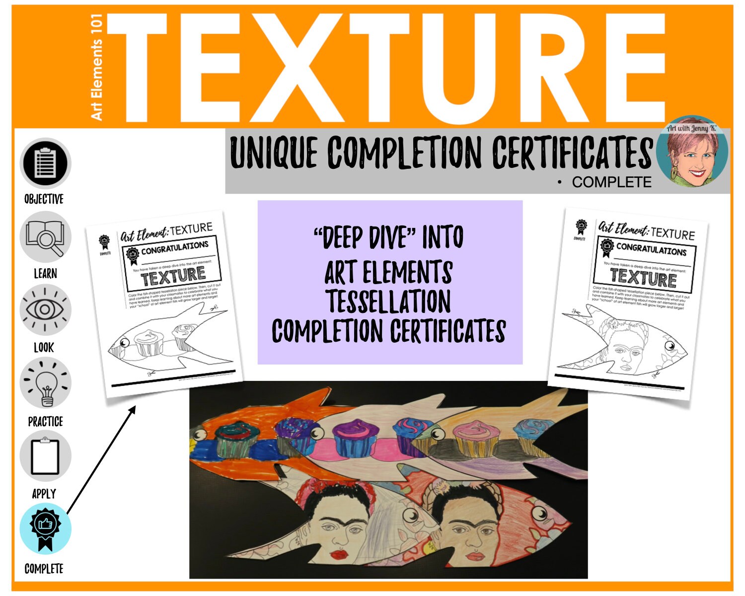 Art Elements 101 Unit 5: TEXTURE | Printable Art Lessons for Kids | Art ...