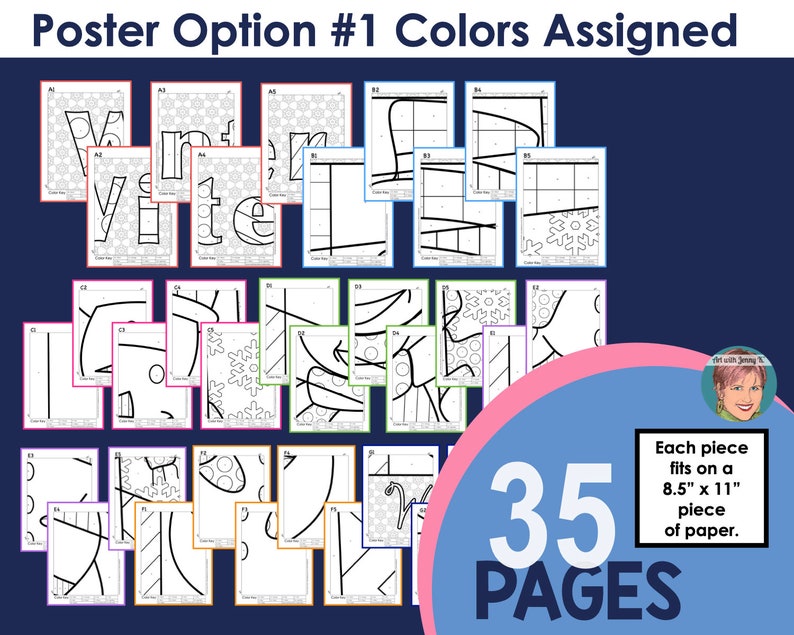 Printable Pop Art Snowman Collaborative Door Poster | Great Winter Art ...