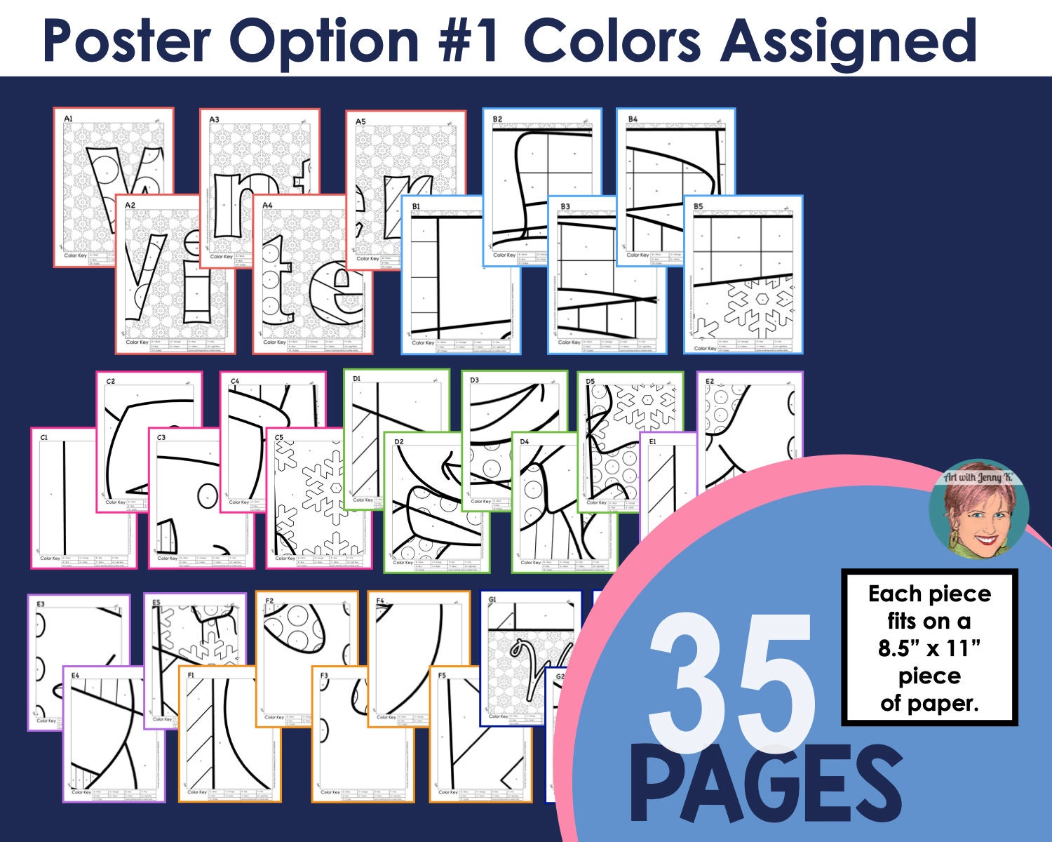 Printable Pop Art Snowman Collaborative Door Poster | Great Winter Art ...