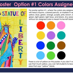 Printable Pop Art Statue of Liberty Collaborative Poster | Fun Art ...