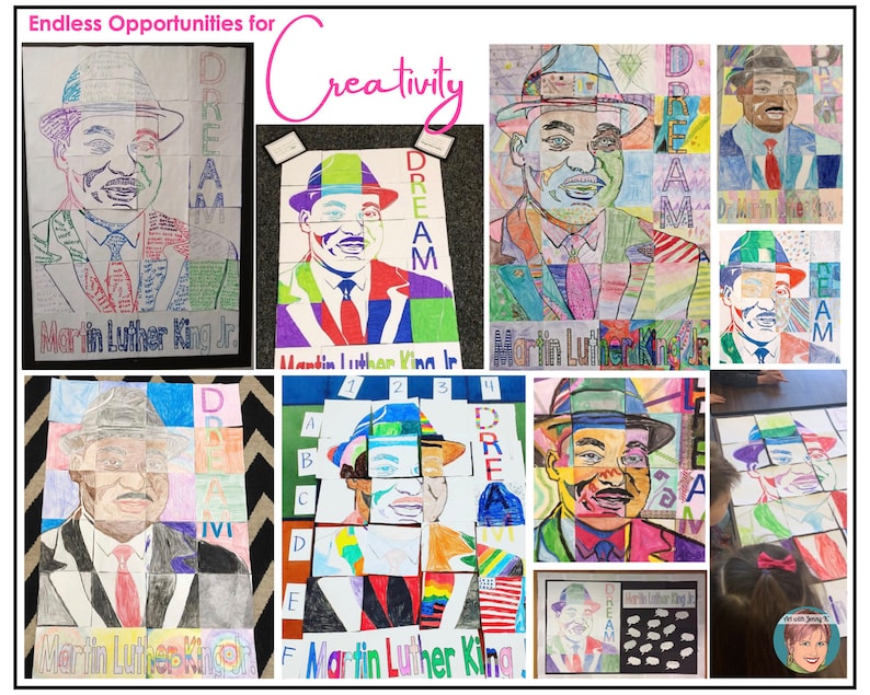 PRINTABLE Dr. Martin Luther King Jr. Collaborative Coloring Poster ...