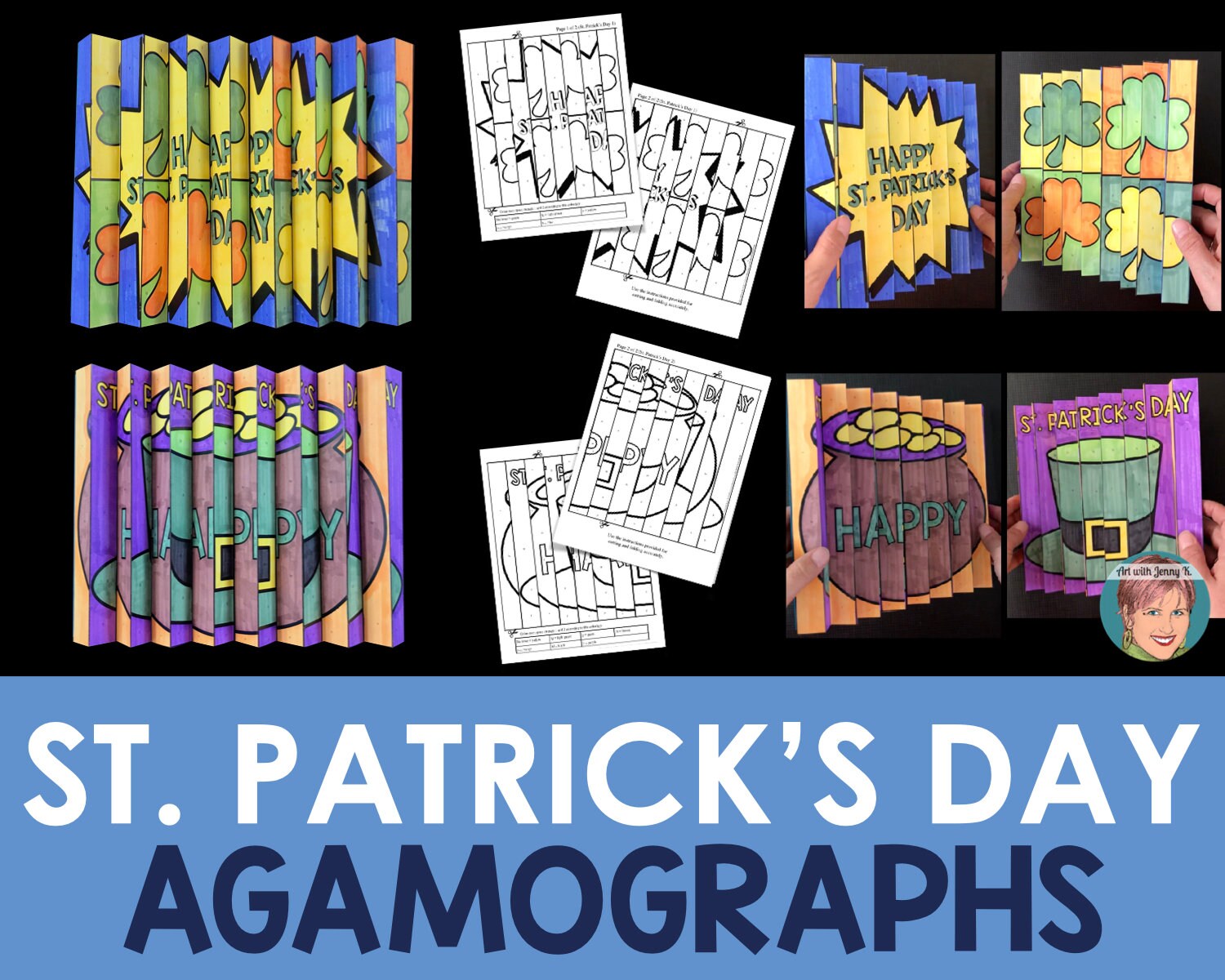 Collection of Agamograph Printables for Spring | St. Patrick's Day ...