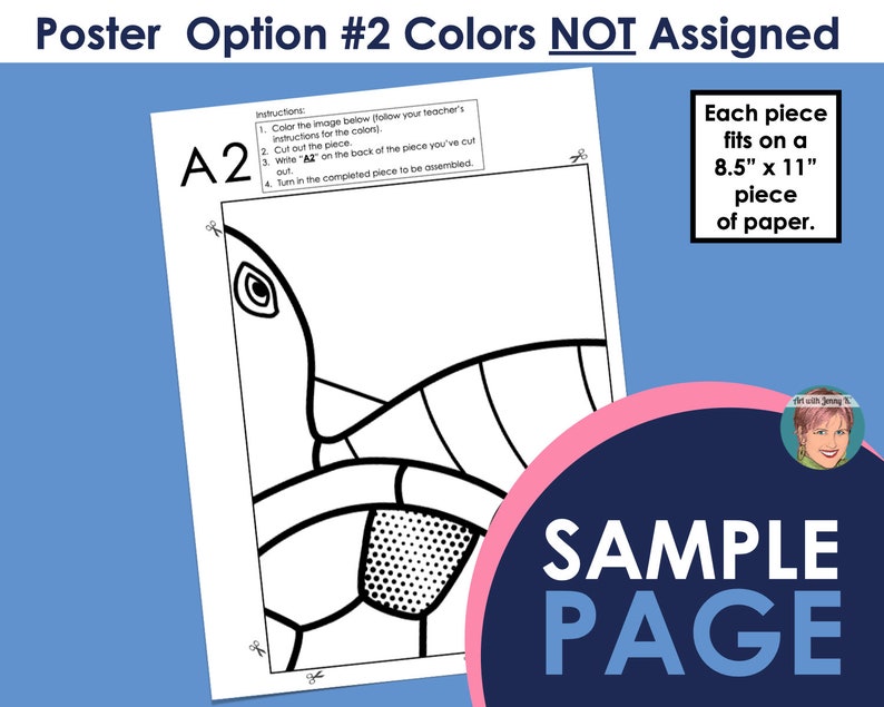 Printable Pop Art Sea Turtles Collaborative Poster | Fun Ocean Animals ...