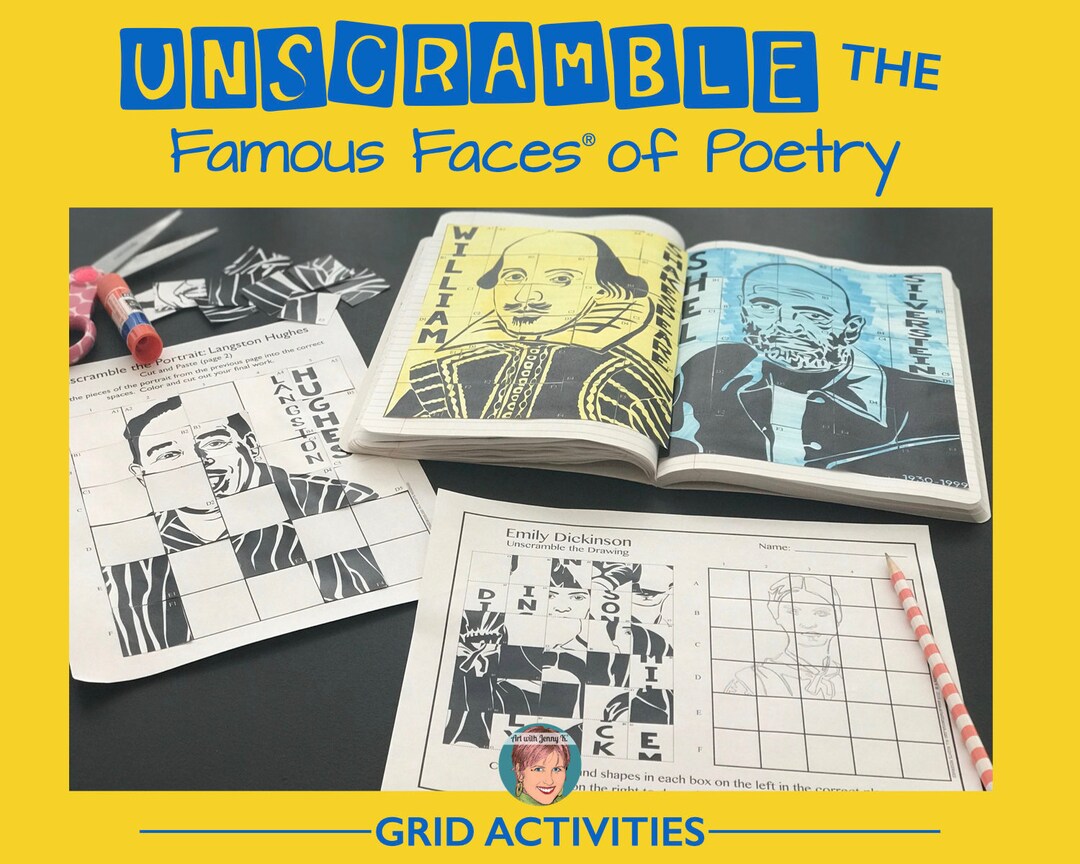 Unscramble the Famous Faces of Poetry Printable | Fun National Poetry ...