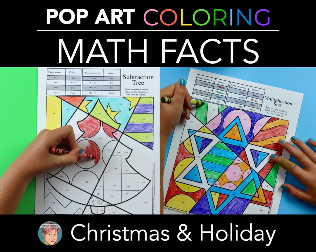 NO PREP Christmas Themed Color by Number Math Fact Review Coloring ...