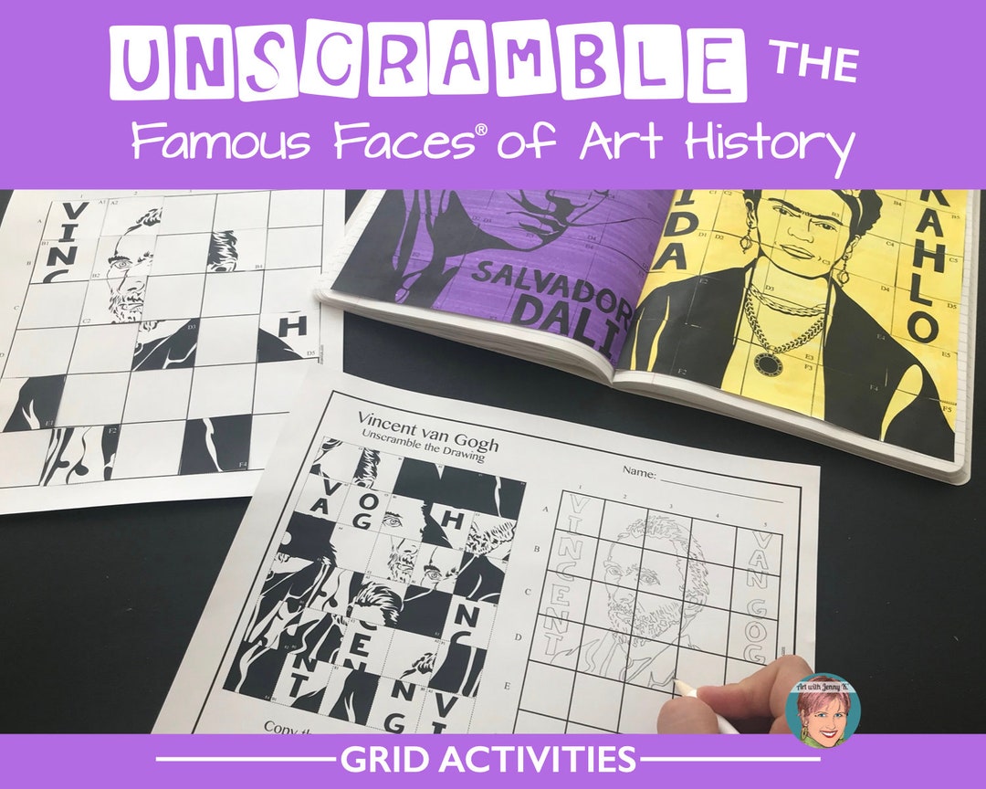 Unscramble the Famous Faces of Art History Printable | Fun Art History ...