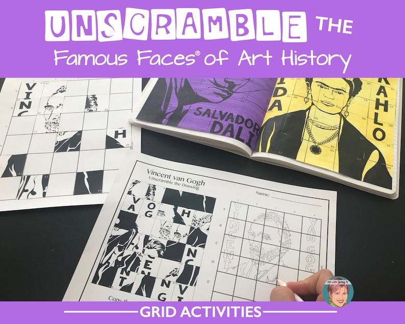 Unscramble the Famous Faces of Art History Printable | Fun Art History ...