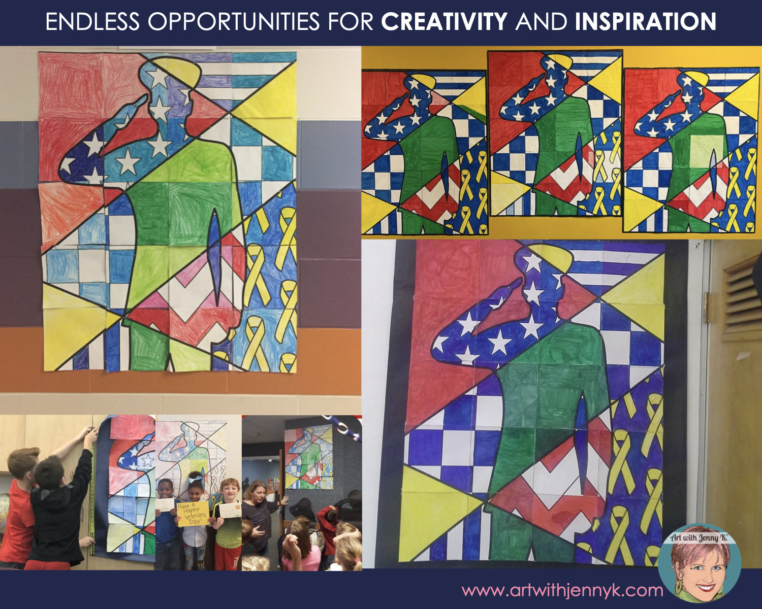 Printable Patriotic Soldier Classroom Collaborative Poster Great ...