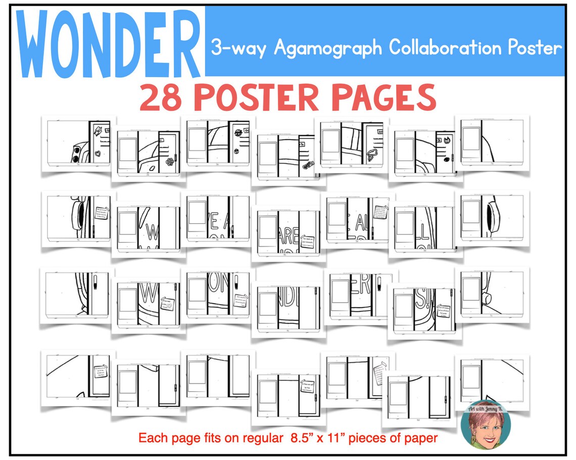 WONDER by RJ Palacio Printable 3-way Collaboration Agamograph Poster ...