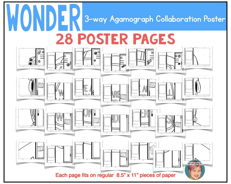 WONDER by RJ Palacio Printable 3-way Collaboration Agamograph Poster ...