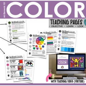Art Elements 101 Unit 3: COLOR | Printable Art Lessons for Kids | Art ...
