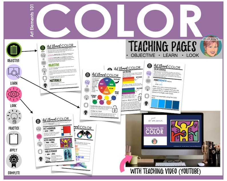 Art Elements 101 Unit 3: COLOR | Printable Art Lessons for Kids | Art ...