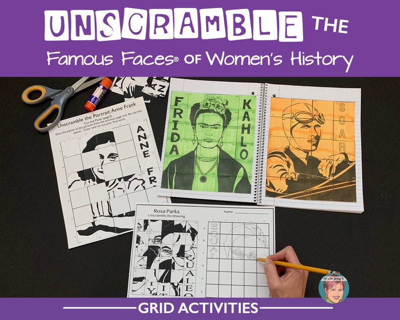 Women's History Month Activity for Kids: Unscramble the Famous Faces ...