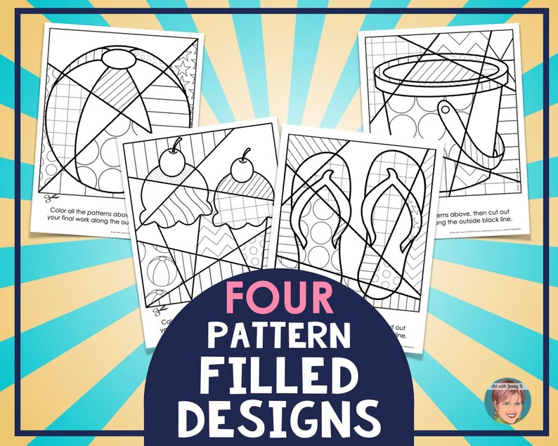 Printable Pop Art Summer Coloring Pages + Writing | Interactive ...