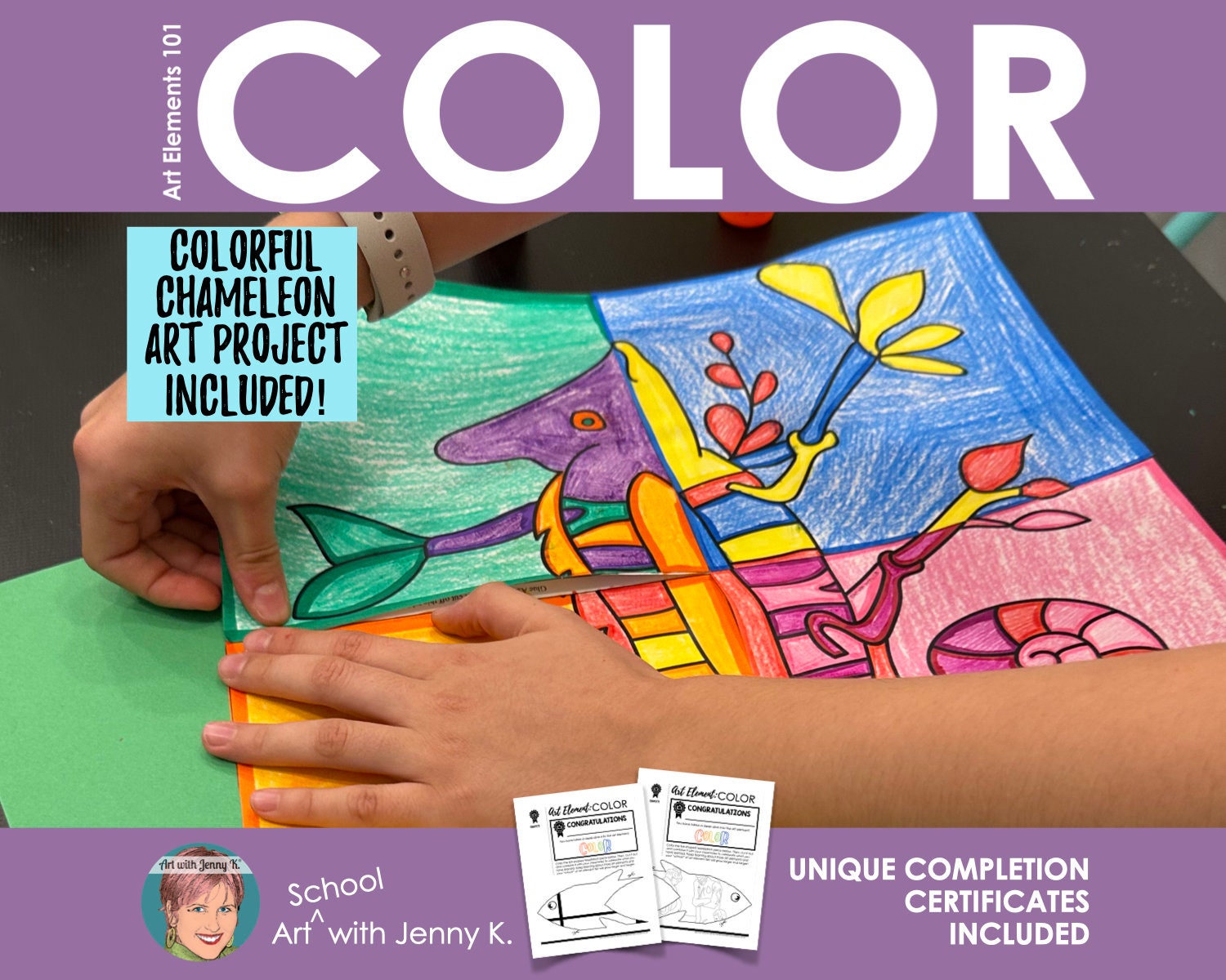 Art Elements 101 Unit 3: COLOR | Printable Art Lessons for Kids | Art ...