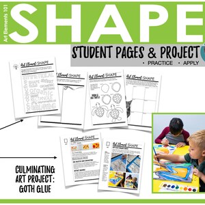 Art Elements 101 Unit 2: SHAPE | Printable Art Lessons for Kids | Art ...