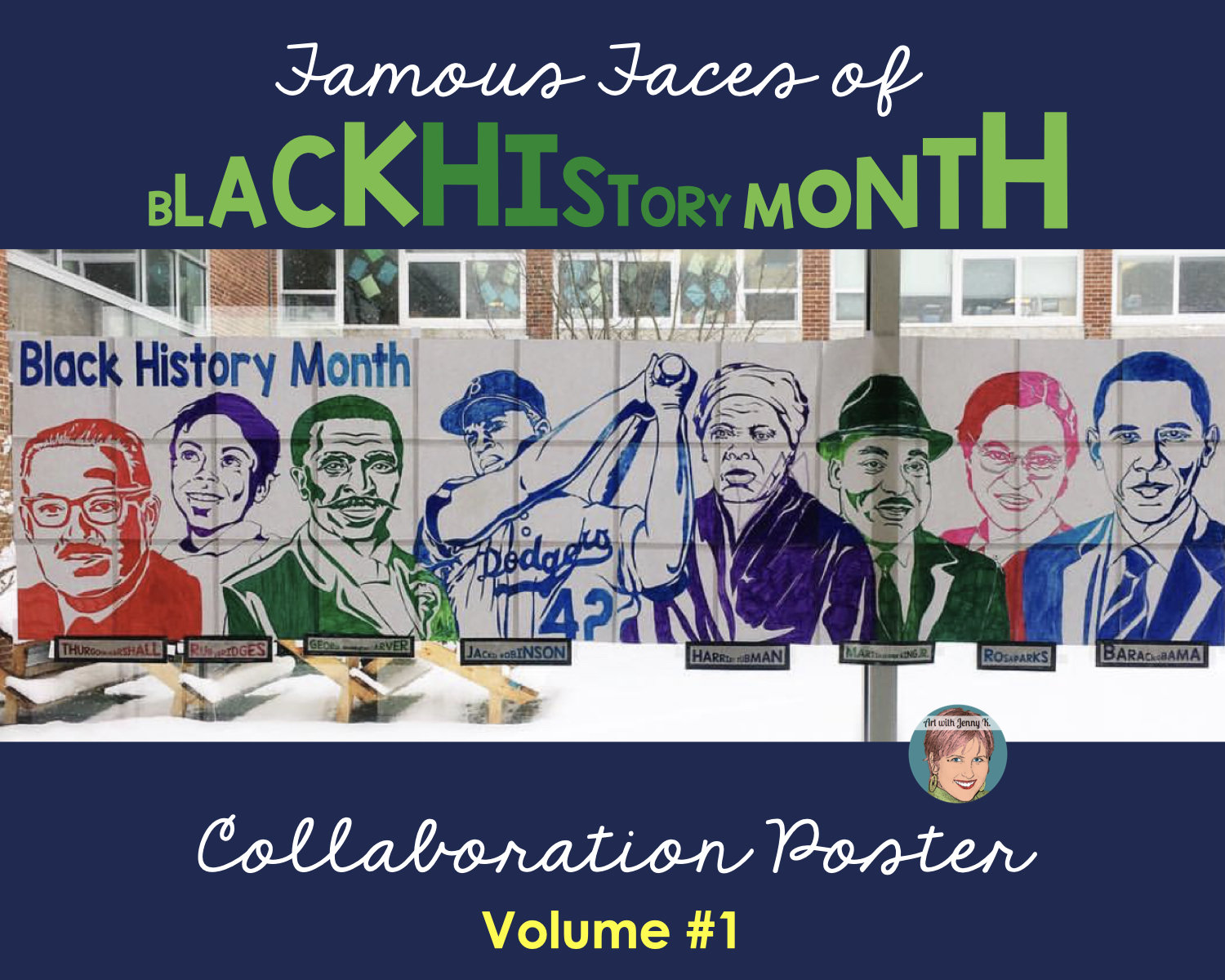 Printable Famous Faces of African American History Collaborative Poster ...