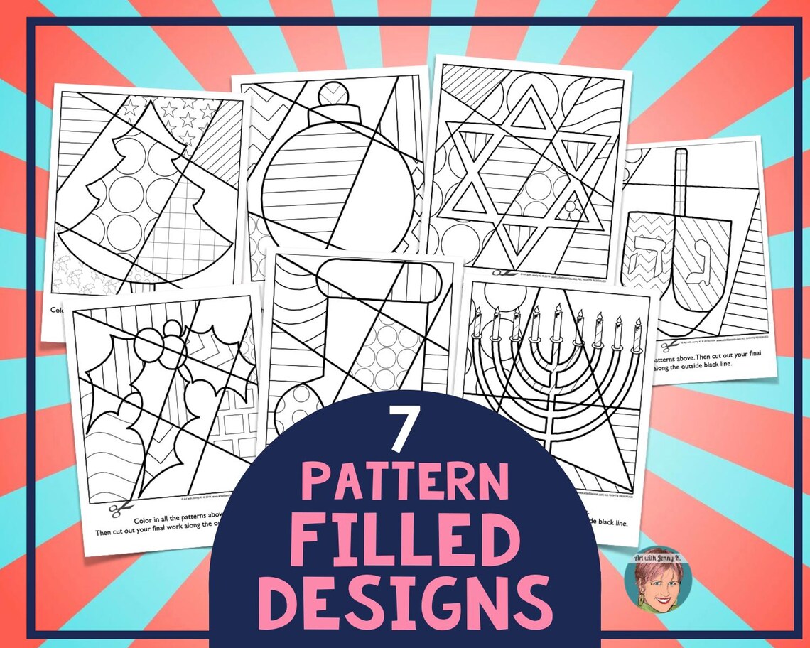 Holiday Timesaver!! NO PREP Printable "pop Art" Christmas and Hanukkah ...