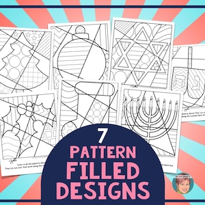 Holiday Timesaver!! NO PREP Printable "pop Art" Christmas and Hanukkah ...