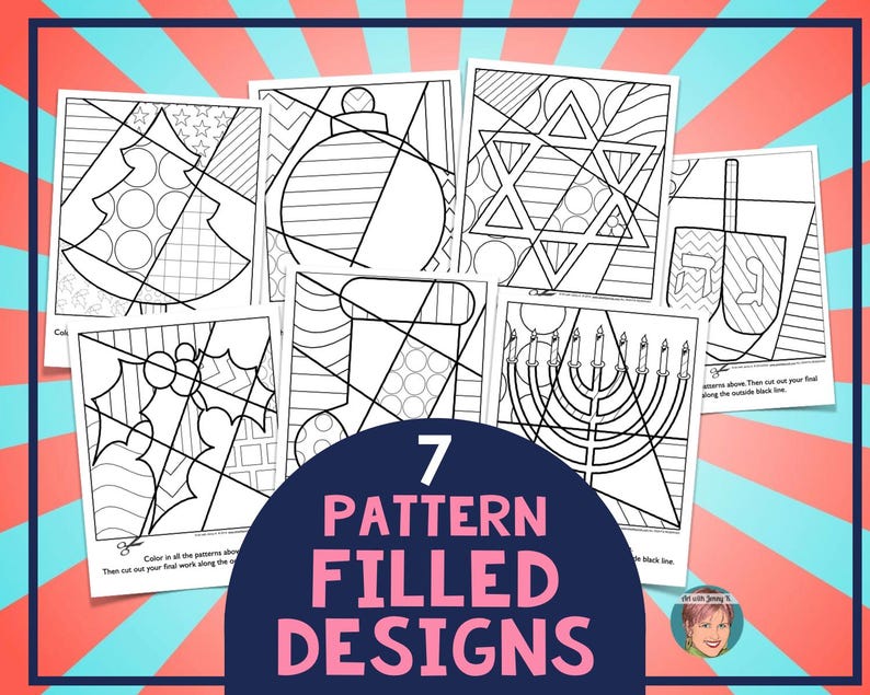 Holiday Timesaver!! NO PREP Printable "pop Art" Christmas and Hanukkah ...