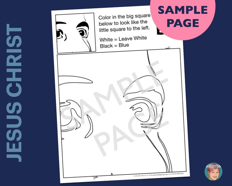 Printable Jesus Christ Collaborative Coloring Poster | Great as a ...