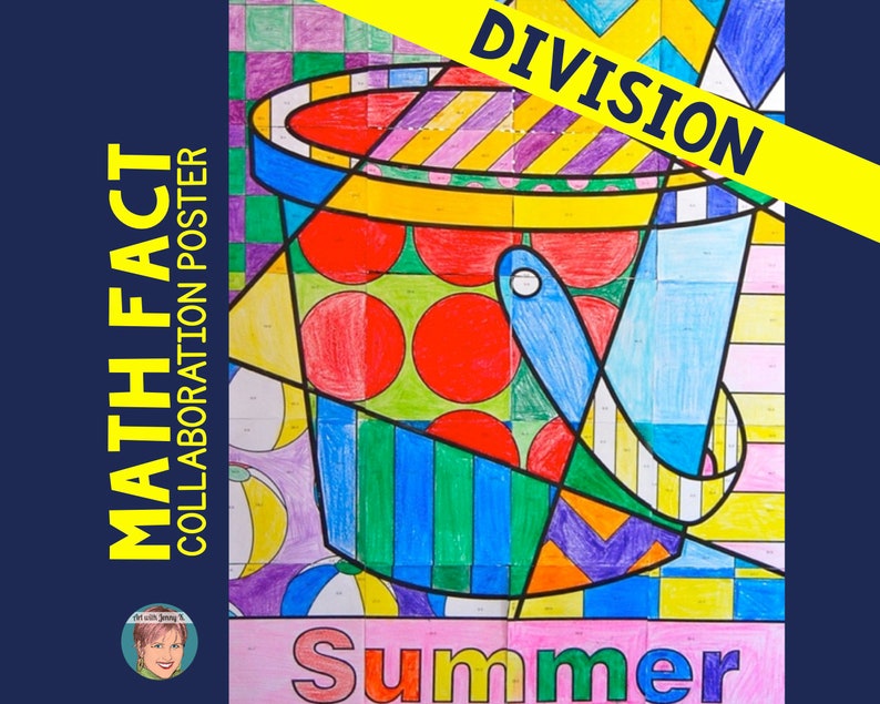 Printable Division Practice Collaborative Poster | Art Integration ...