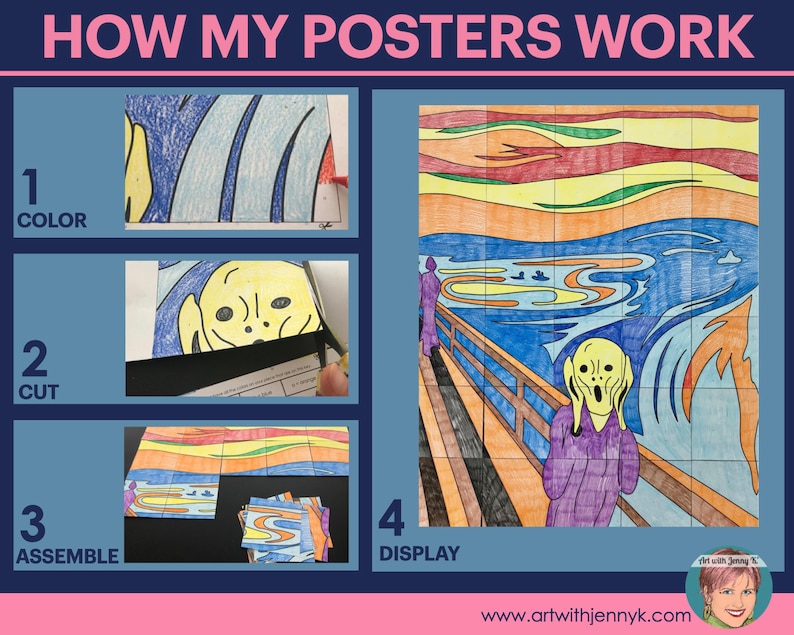 Printable "the Scream" by Edvard Munch Collaborative Poster | Easy Art ...