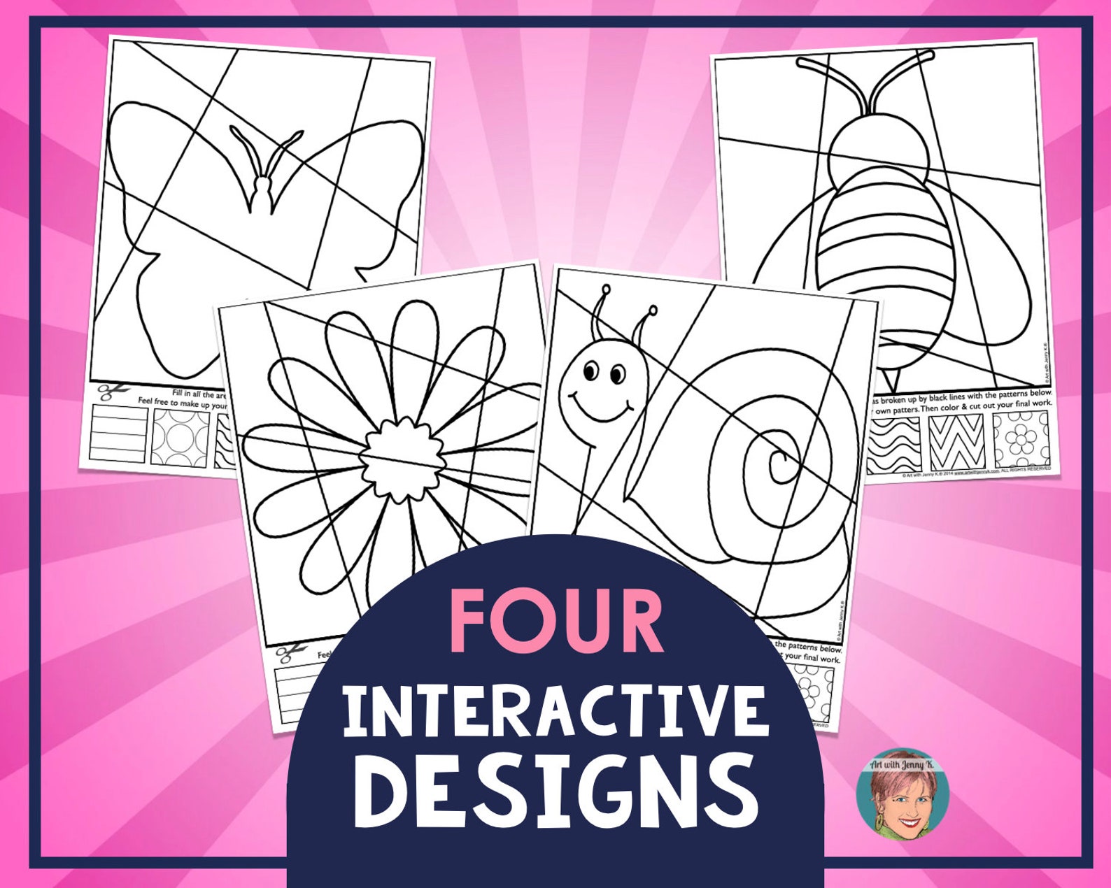 Printable Pop Art Spring Coloring Pages + Writing | No Prep Print and ...